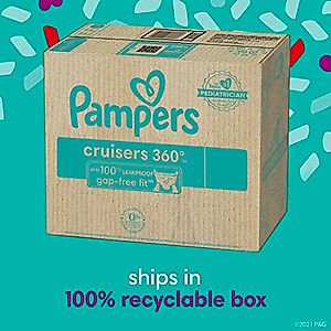 Diapers Size 5, 128 Count - Pampers Pull On Cruisers 360° Fit Disposable Baby Diapers with Stretchy Waistband, (Packaging & Prints May Vary)
