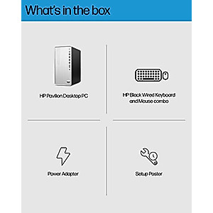HP Pavilion Desktop Computer PC, AMD Ryzen 7 Processor, AMD Radeon Graphics, 16 GB SDRAM, 512 GB PCIe SSD, Windows 11 Pro OS, 9 USB Ports, High-Performance Wi-Fi & Bluetooth, (TP01-2062,2022)