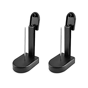 QWORK Paper Memo Holder Receipt Holder, 2 Packs Black Receipt Invoice Spike Stick Bill Fork Memo Note Spike with Safety Cap and Base