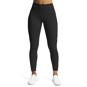 Aoxjox High Waisted Workout Leggings for Women Scrunch Tummy Control Luna Buttery Soft Yoga Pants 26" (Black, Small)