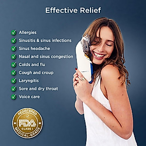 mypurmist Cordless Ultrapure Steam Inhaler - Handheld Steamer, Vaporizer & Humidifier for Sinus Relief, Nasal Congestion, Cold & Cough, & Vocal Care for Singers (Base Kit)