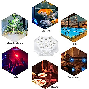 FTUREERA Pool Lights, Rechargeable Submersible Pool Lights with Remote, Silicone Suction Cup, 16 Color Changing, 4 Colour Modes RGB LED Lights for Bathtub, Shower,Hot Tub, Spa, Party (2 Pack)