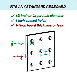Right Arrange – Pegboard Bins - 12 Pack Black - Hooks to Any Peg Board - Organize Hardware, Accessories, Attachments, Workbench, Garage Storage, Craft Room, Tool Shed, Hobby Supplies, Small Parts