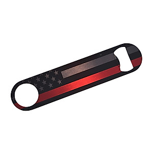 Firefighter Thin Red Line Flag Subdued Speed Bottle Opener Heavy Duty Gift For Fire Fighter Department FD