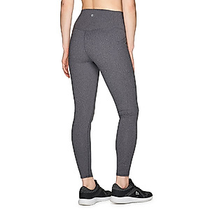 RBX Women's Buttery Soft Squat Proof Legging Space Dye Legging Heathered Grey/Black XS