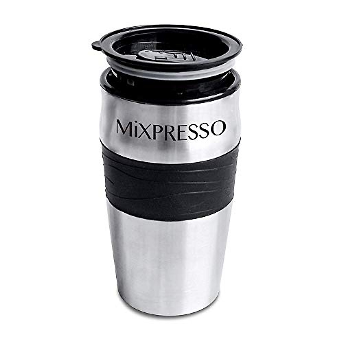 Mixpresso 2-In-1 Single Cup Coffee Maker & 14oz Travel Mug Combo | Portable & Lightweight Personal Drip Coffee Brewer & Tumbler Advanced Auto Shut Off Function & Reusable Eco-Friendly Filter