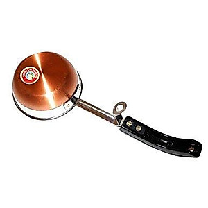 Khandekar Stainless Steel Spice Heating Tadka Frying Pan with Copper Bottom and Red Handle - 11 inch (28 cm)