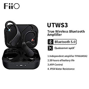 FiiO UTWS3 Amplifier Earbuds Hook Lossless Bluetooth5.0 Standard MMCX with Mic Playtime 30Hrs Supports AptX TWS+