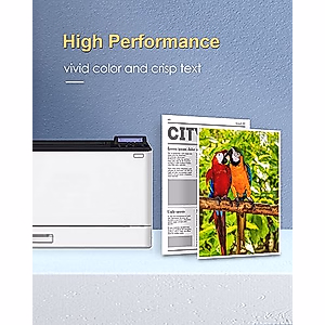 (with Chip) 069H Toner Cartridge Replacement for Canon 069 CRG069 CRG069 H CRG-069 H for imageCLASS MF753Cdw MF751Cdw LBP674Cdw Printer (Yellow 2 Pack)