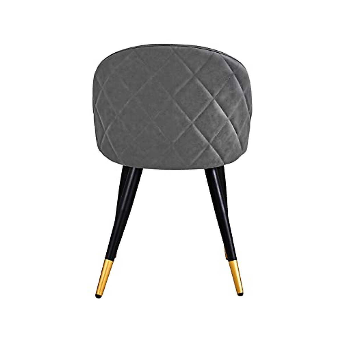 FurnitureR Dining Chairs Set of 2, Kitchen Dining Room Chairs with Soft Cushion Seat/Metal Legs, Modern Mid Century Living Room Side Chairs/Accent/Leisure/Makeup/Vanity Chairs, Grey