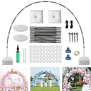 Balloon Arch Kit, 10Ft Width & 9Ft Height Adjustable Balloon Arch Stand For Wedding Baby Shower Birthday Party Full-month Baby Banquet Graduation Housewarming Christmas Decoration Supplies