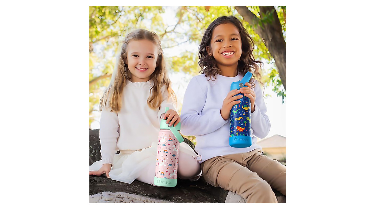 Fimibuke Kids Insulated Water Bottle 18oz - Durable Stainless Steel ...