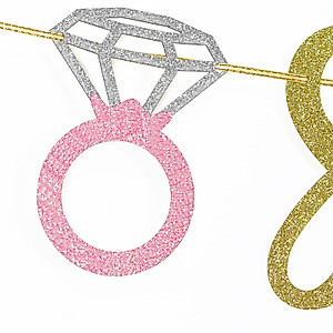 Sun Sand Ring On My Hand, Beach Bachelorette Party Decorations, Engagement Wedding Bridal Shower Garland Bunting Supplies, Pre-Assembled (Gold)