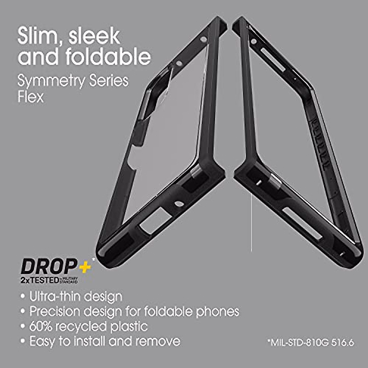 OTTERBOX SYMMETRY SERIES FLEX Case for Galaxy Z Fold3 5G - BLACK CRYSTAL