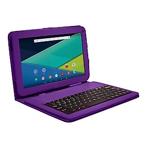 Visual Land Prestige ELITE 10QL 10.1 Inch Quad-Core Android 5.0 Lollipop 16GB Tablet with Keyboard Case - Purple
