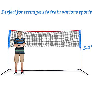 Gagalileo Pickleball Net, Portable Pickleball Net System, Adjustable Height Nylon Net with Carry Bag, 10x5.2 FT Suitable for Kids and Multiplayer Sports, Easy Setup