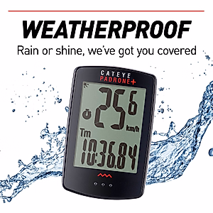 CATEYE, Padrone Plus Wireless Bike Computer, Black