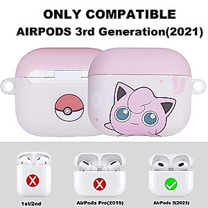 Airpods 3rd Generation Case Cover,3D Cute Cartoon Anime Funny for Kids Girls Teens Boys Cover, IMD Process TPU Pink Fashion Character Design Airpods 3 Case