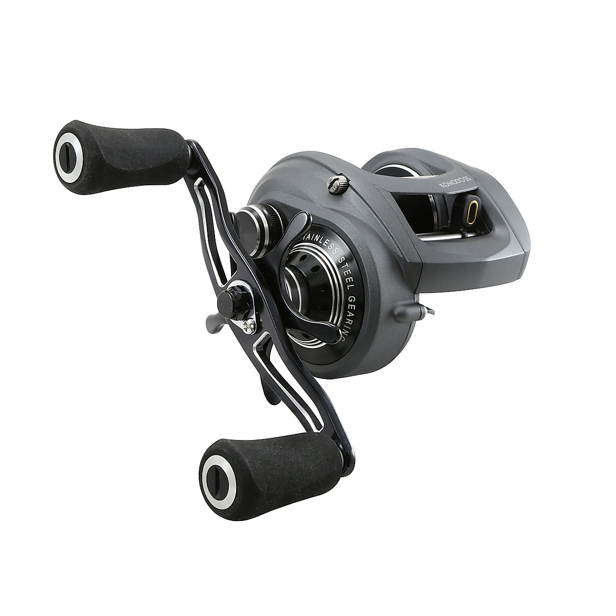 Okuma Komodo SS 300 Size Aluminum Frame Stainless Steel Gears Low Profile Baitcaster- KDS-371, Black