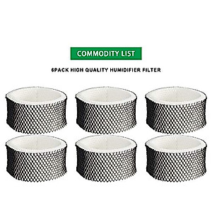 6 Pack Replacement Filters Compatible with Holmes & Sunbeam Humidifier Filter A,HWF62 HWF62CS HWF62D