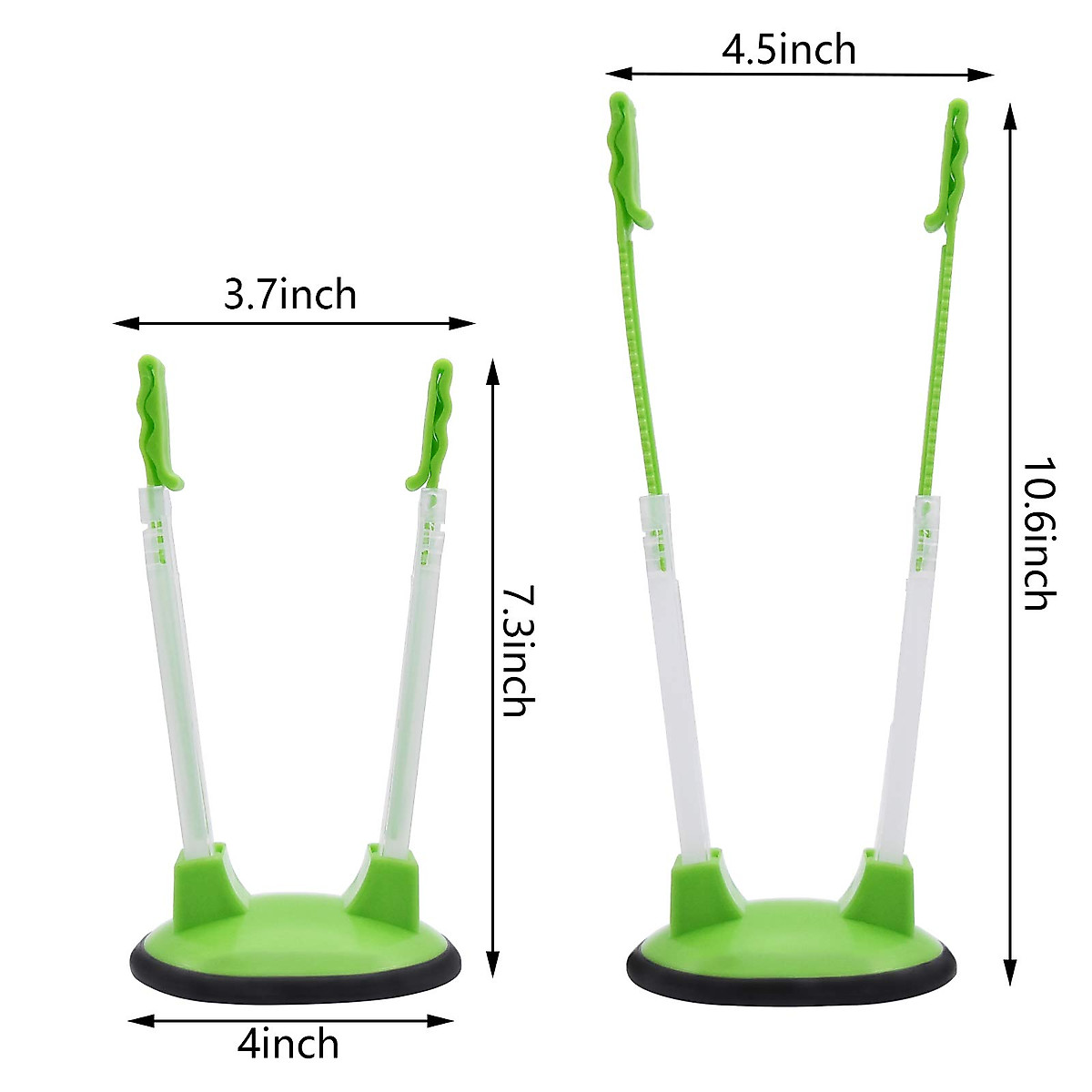 Bag Holder for Plastic Bags, Freezer Meal Ziplock Bag Holder Stand, Adjustable Hands-free Open Baggy Rack Storage Bag Holder Stand for Food Prep Bag, Gallon Baggie Holders Stand, Kitchen Gadget (4pcs)