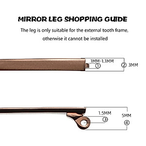 ibasenice Eyeglass Replacement Arm, 1 Pair Glasses Temple Sunglasses Arm Eyewear Frame Temple Replacement Universal Eyeglasses Replacement Temple for Glasses, Sunglasses