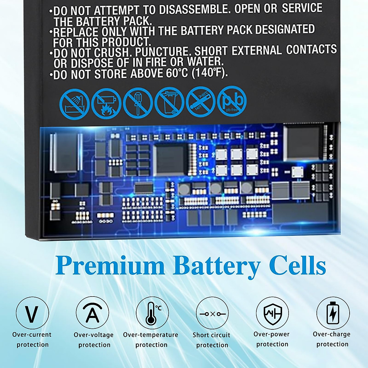 Pickle Power 6600mAh Wii U Gamepad Battery, Rechargeable Wii U Battery Replacement for Nintendo Wii U Gamepad WUP-010 WUP-012