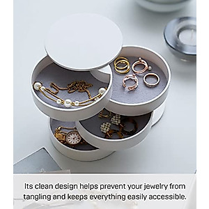 YAMAZAKI home Tower 4-Tiered Accessory Tray White