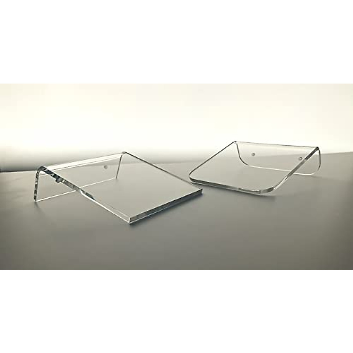 4" Long Clear Floating Shelf (6" deep)