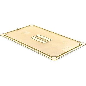 Carlisle FoodService Products 10410U13 StorPlus High Heat Universal Handled Food Pan Lid, Full Size, Amber