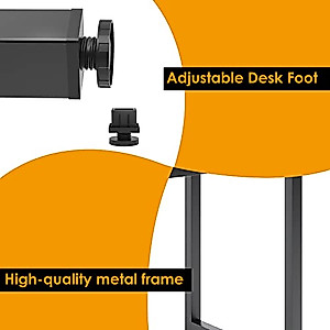 soges 47.2 Inch Computer Desk Home Office Desks Modern Laptop Table Industrial Study Writing Desk Suitable for Home Gaming Room Bedroom and Workstation, Black&White