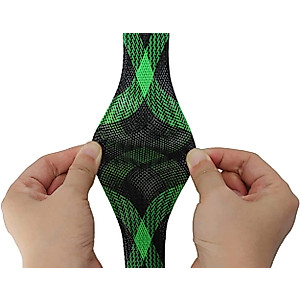 Anzeho Rod Socks Fishing Rod Sleeve 6Pcs Fishing Pole Protect Cover Braided Mesh 67 inches for Spinning Fishing Rod, Casting Rods Glove, Bait Caster Rods