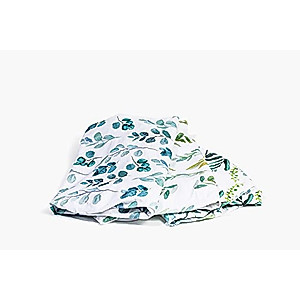 NODNAL CO. 3 Fitted Bassinet Sheets Leafy Set - 100% OEKO-TEX Cotton for Baby Girl/Boy - Gender Neutral Leaves, Floral Eucalyptus Greenery - Cradle/Moses Basket Hourglass Oval Rectangle Mattress Sheet