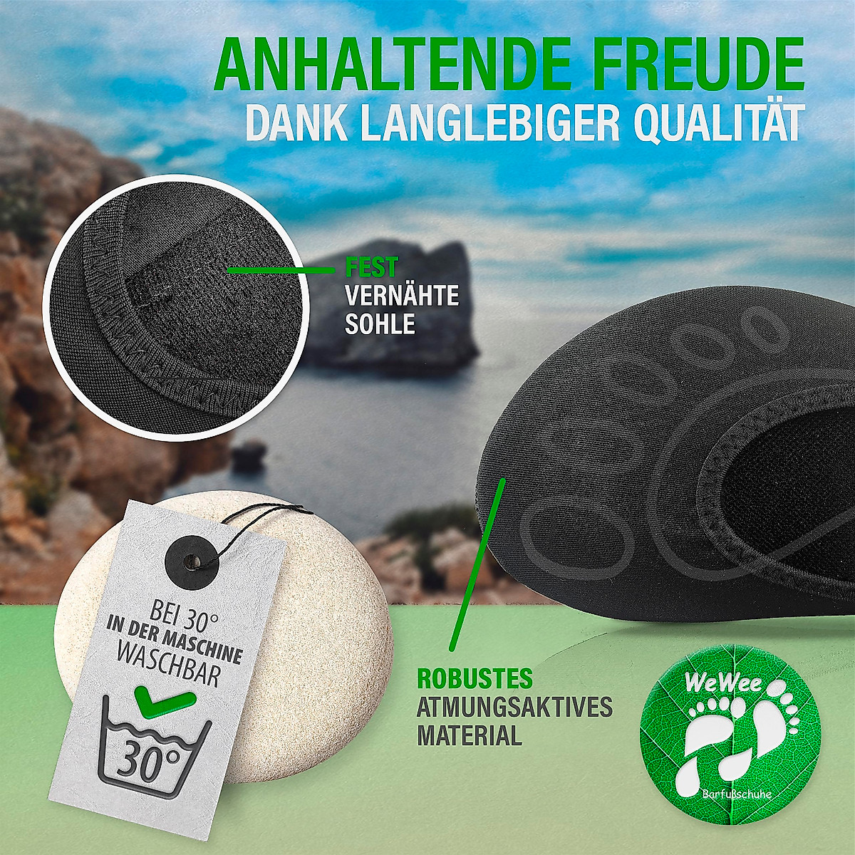 WeWee The Healthy All-Around Barefoot Shoes from Versatile Minimal Shoes with A Modern Everyday Look (Gray 9-10)