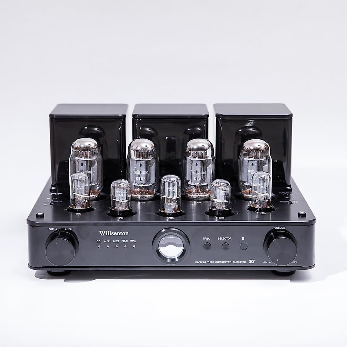 Willsenton R8 KT88/EL34 x4 Tube Amplifier Integrated AMP Power Amplifier Headphone Replaceable Basic Meter (Black)