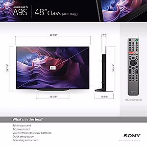 Sony XBR-48A9S 48-inch MASTER Series BRAVIA OLED 4K Smart HDR TV - 2020 Model