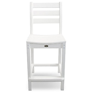 Trex Outdoor Furniture Monterey Bay Counter Side Chair, Classic White