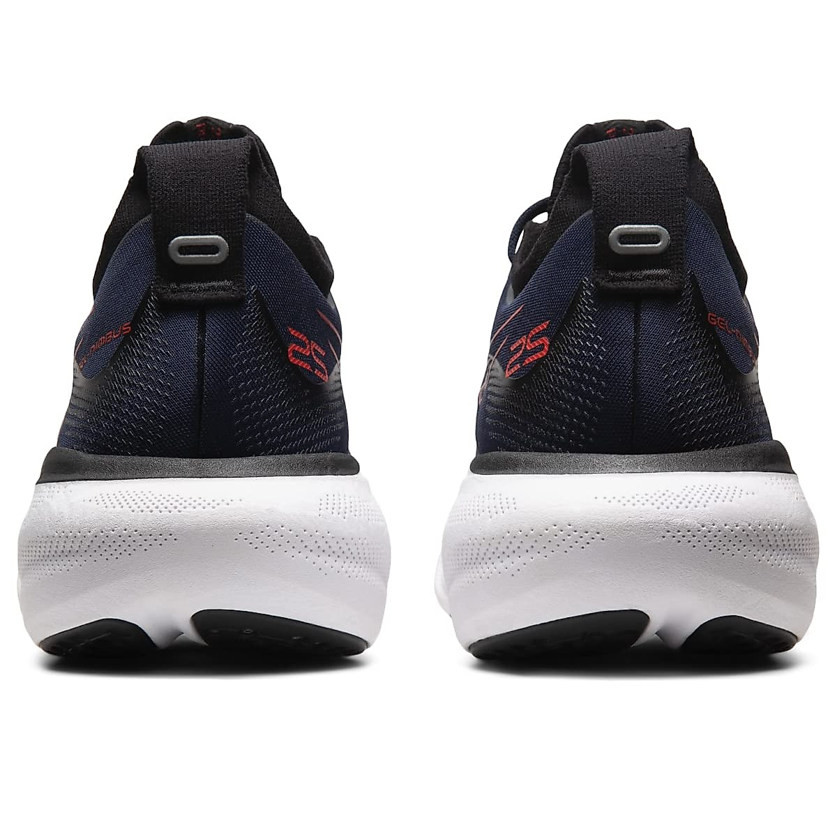 ASICS Men's GEL-NIMBUS 25 Running Shoes, 10, MIDNIGHT/ELECTRIC RED