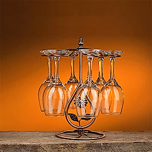 YFQHDD Metal Wine Glass Holder Hanging Drinking Glasses Storage Creative Goblet Holder for Bar Home Kitchen Decoration