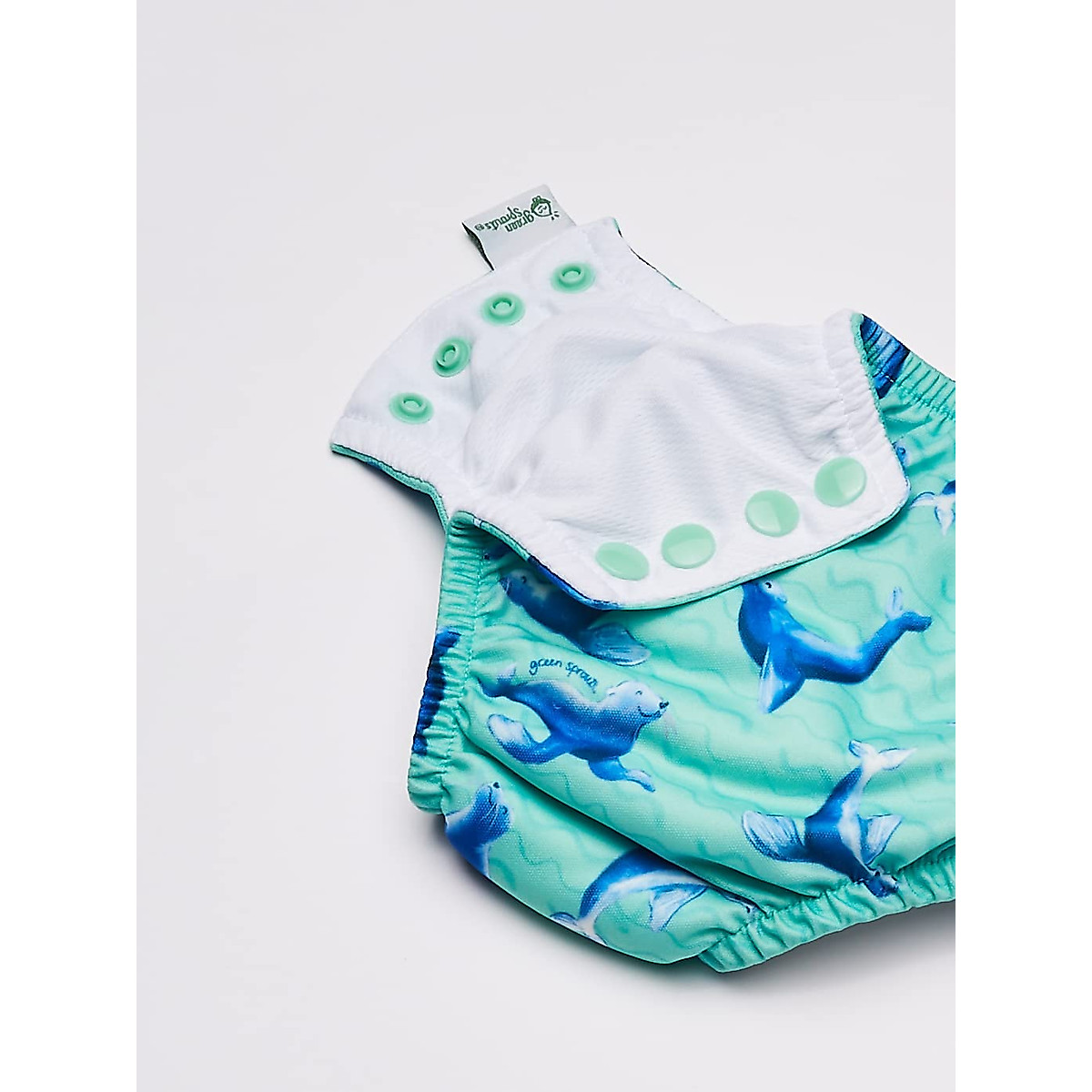 i Play Boys Reusable Absorbent Baby Swim Diapers Seafoam Sea Lions 4T