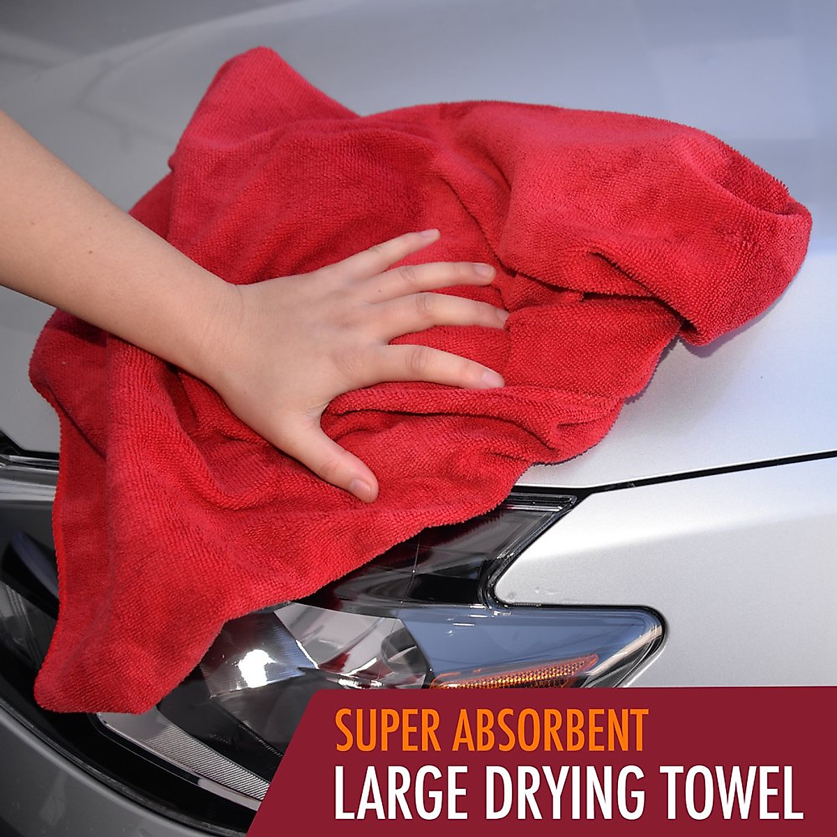 Motor Trend Complete Car Wash and Detail Kit - 9 Piece Car Detailing Set Includes Reusable Microfiber Towels, Mitt, Sponges & Pads