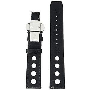 Tissot T852037163 20mm Lug Black Leather Strap