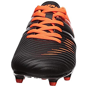 Vizari Liga FG Soccer Shoes for Kids, Firm Ground Outdoor Soccer Shoes for Kids (8, Black/Orange)
