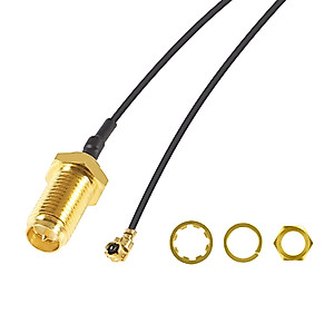 AEDIKO 5pcs IPX IPEX U.FL to RP-SMA Female Pigtail Antenna Bulkhead Mount WiFi Cable 35cm for WiFi Router Network Card Adapter