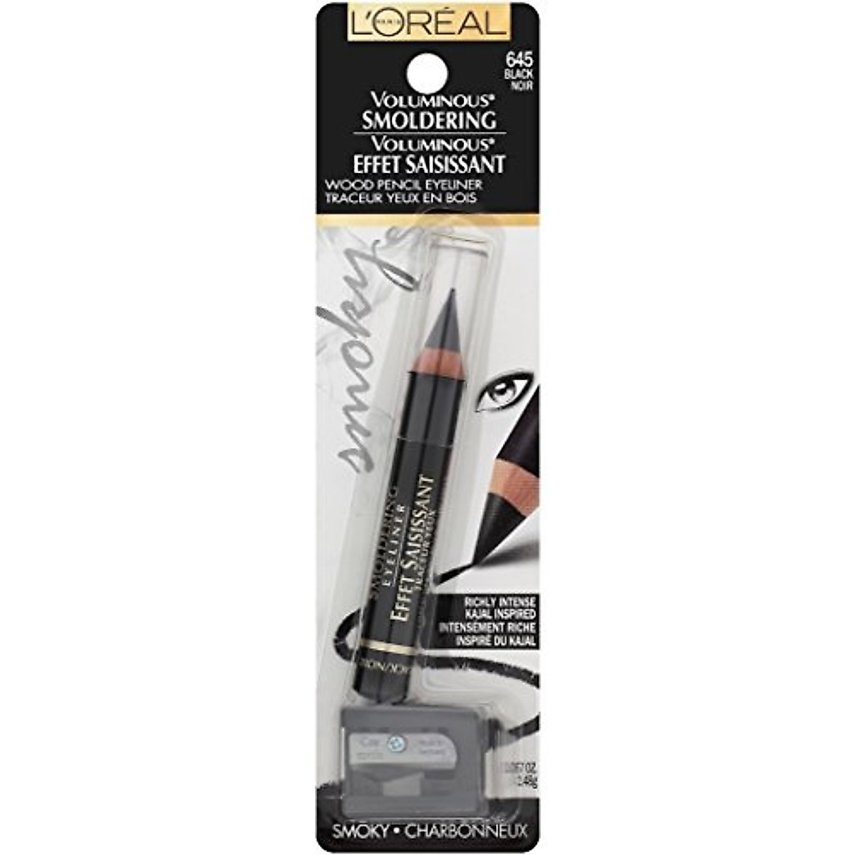 L'Oreal Paris Voluminous Smoldering Eyeliner, Black (Packaging May Vary)