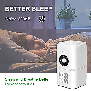 Mini Air Purifier Air Cleaner for Home Office Travel Kitchen Bathroom Bedroom