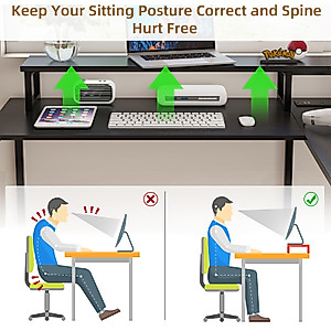 Mexin Home Office Desk-83.7 Inch 2 Person Desk with Storage Shelves and Power Outlets, Double Desk with Monitor Stand, Computer Gaming Desk, Large Work Desk, Black