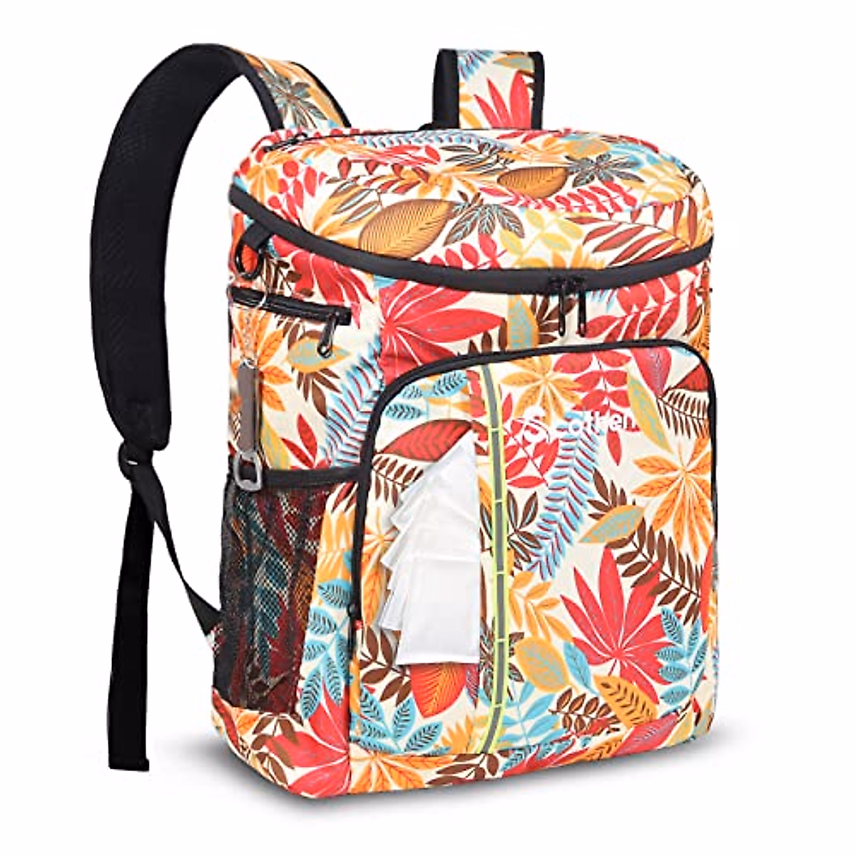 Scothen Cooler Backpack with 12 Ice Packs - Keeps 54 Cans Cold for Up to 24 Hours - Waterproof & Leak Proof Insulated Backpack Cooler -Lightweight Lunch Backpack for Men Women Beach Hiking Camping