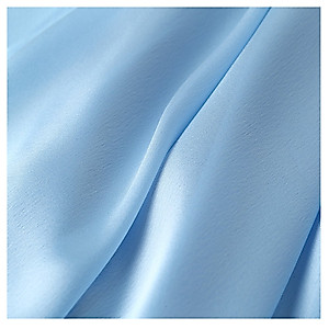 Bellonesc Silk Scarf 100% silk Long Lightweight Sunscreen Shawls for Women (light blue)