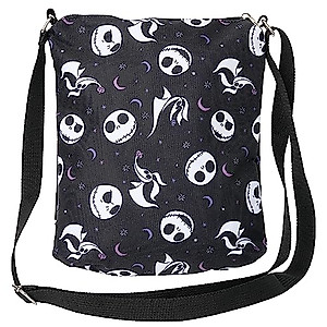Disney Crossbody Bag Jack Skellington and Zero All Over Print Passport Travel